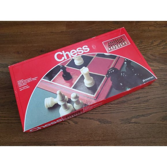 Pressman | Games | Vtg Pressman Red Box Chess Set Includes Checkers ...